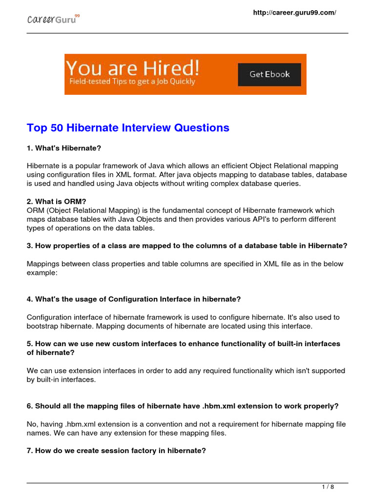 Hibernate Interview | PDF | Databases | Data Hibernate Interview | PDF | Databases | Data