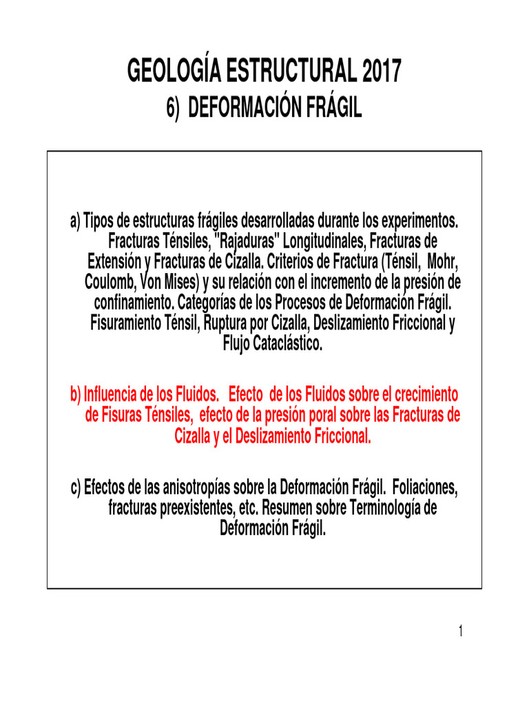 5_DEFORMACIÓN FRÁGIL | PDF | Fractura | Falla (geología)