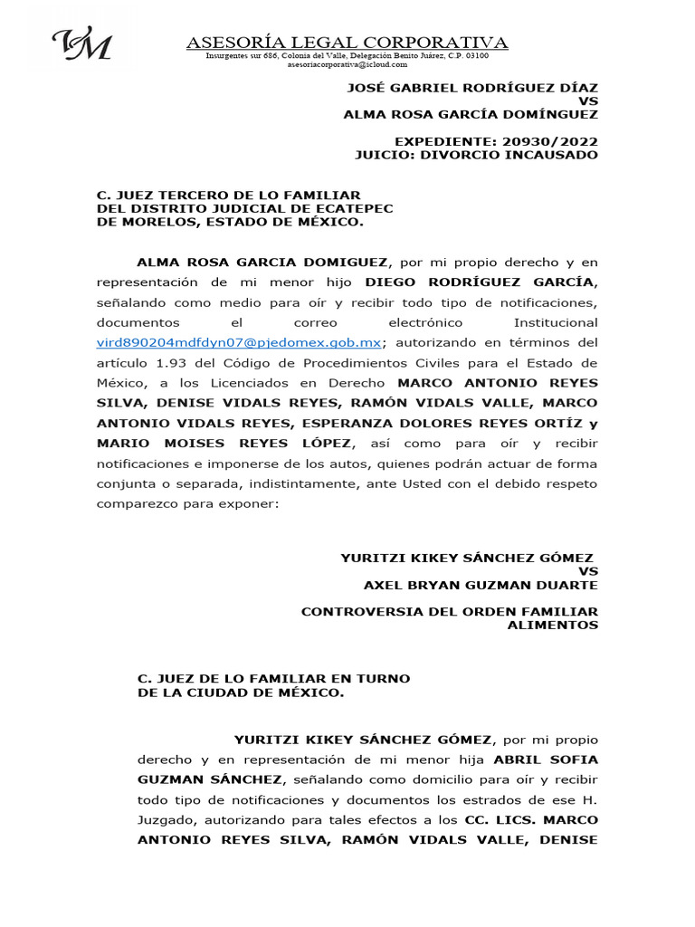 Demanda De Alimentos En Cdmx Pdf Pensión Alimenticia Justicia