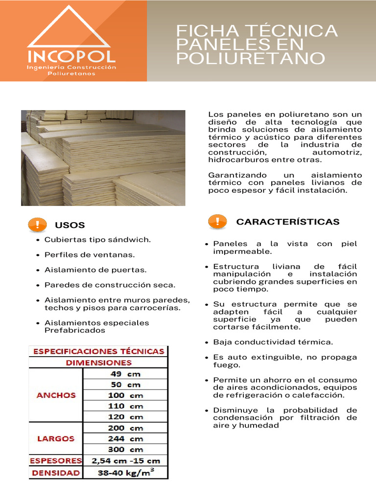 Ficha Técnica Paneles A La Vista | PDF | Aire acondicionado