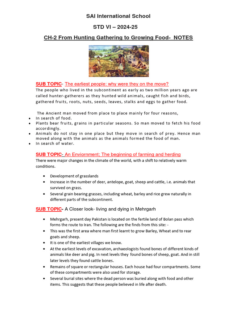 STD -6 History CH-2 | PDF