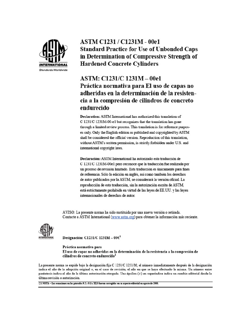 Astm C 1231 | PDF