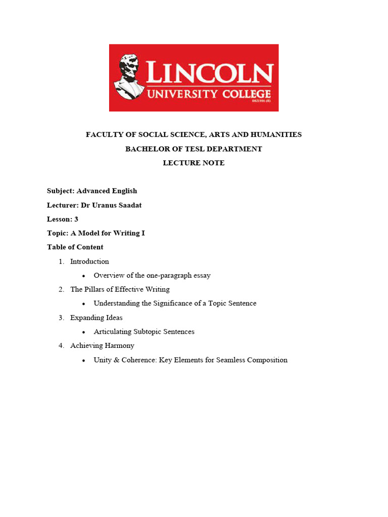 Writing a One-Paragraph Essay Guide | PDF | Essays | Climate Change