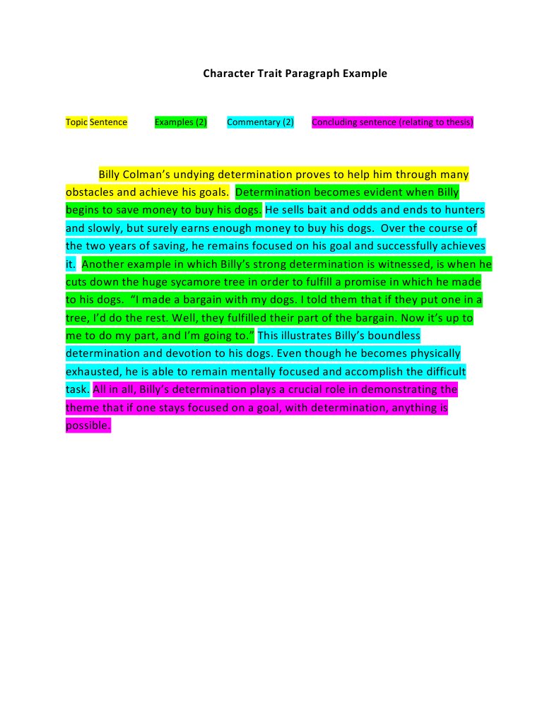 Billy Colman-Character Paragraph1 | PDF
