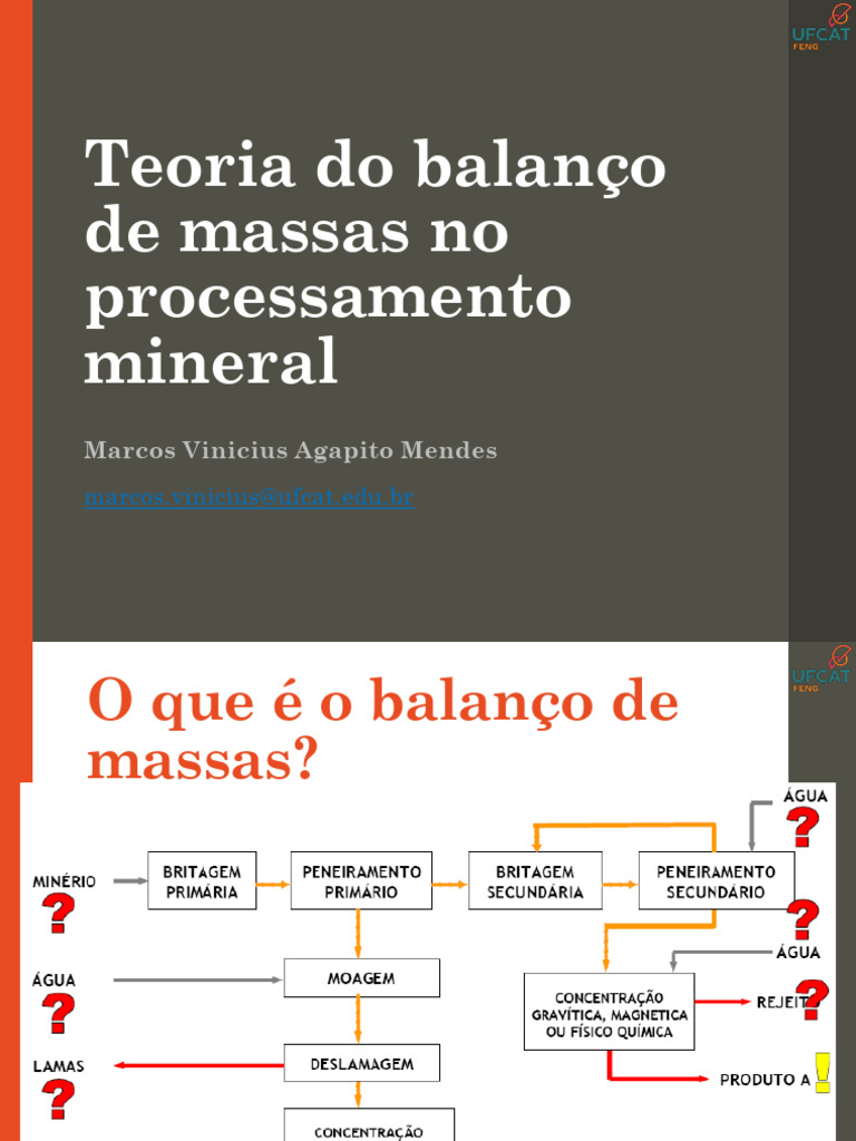 Teoria Do Balanço de Massas No Processamento Mineral | Download grátis ...