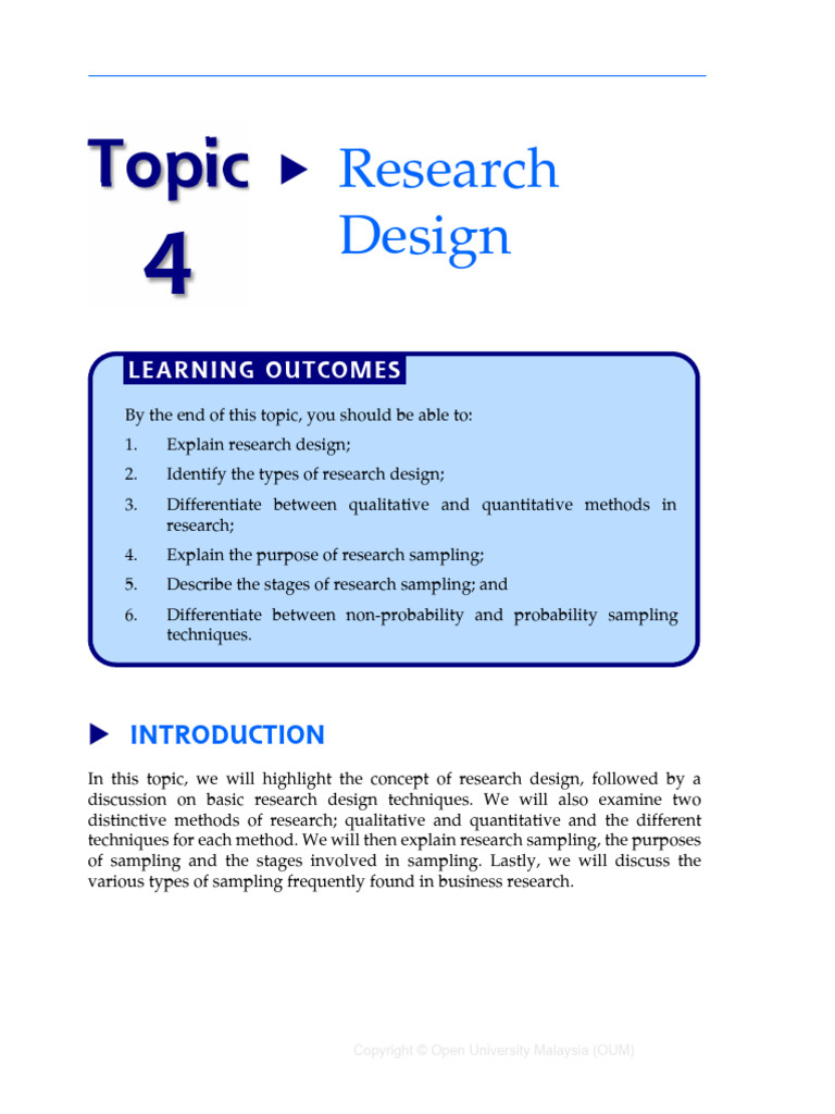 TOPIC4 Business Research Method77-106 | PDF | Sampling (Statistics) | Sample Size Determination