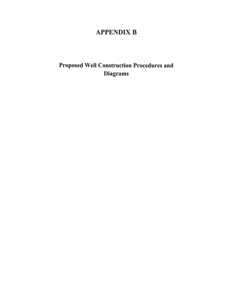 Draft Area Permit Appendix Proposed Well Construction Procedures and ...