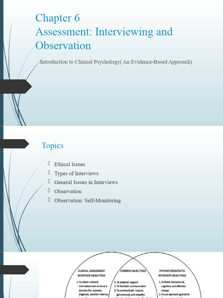 Interviewing and Observation in Psychology | PDF | Clinical Psychology ...