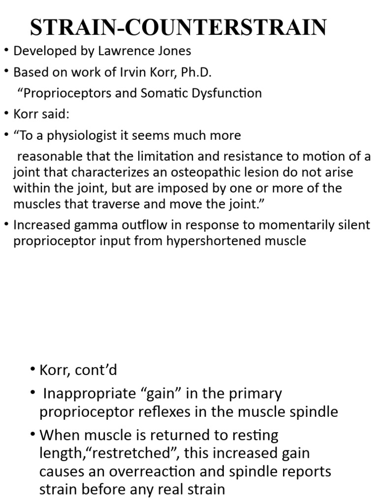 Strain Counterstrain | PDF | Neck | Pain