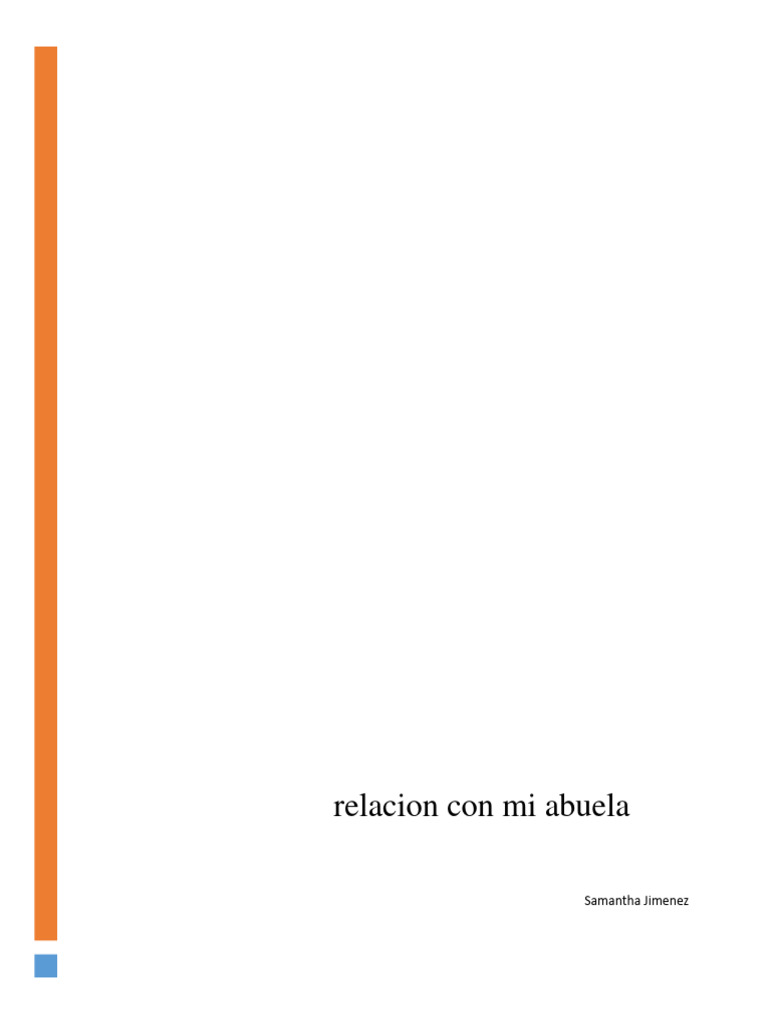 Relacion Con Mi Abuela | PDF