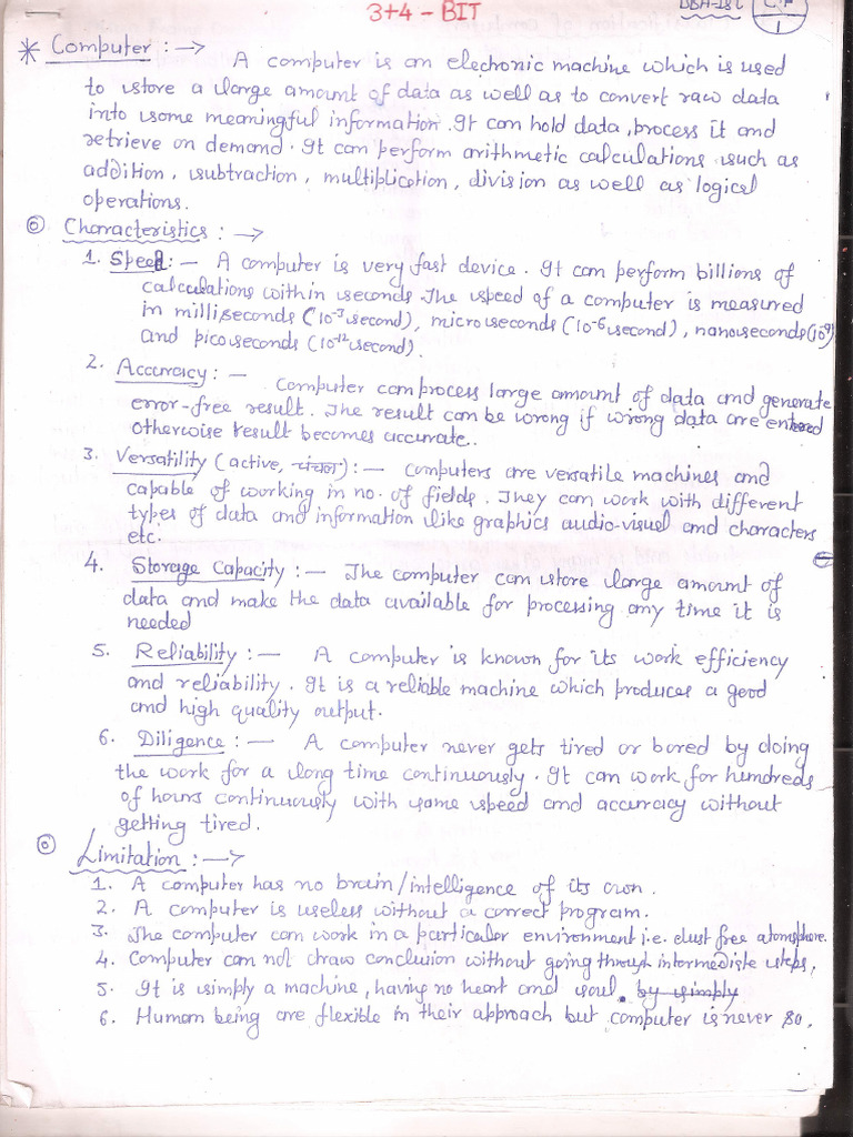 Bba 1st Sem Computer Fundamentals | PDF