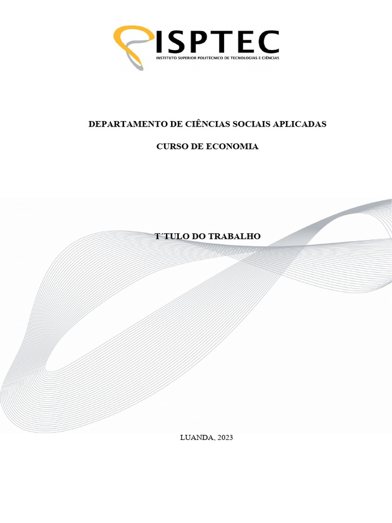 Capa Do Projecto Do Mic | PDF | Angola | Science