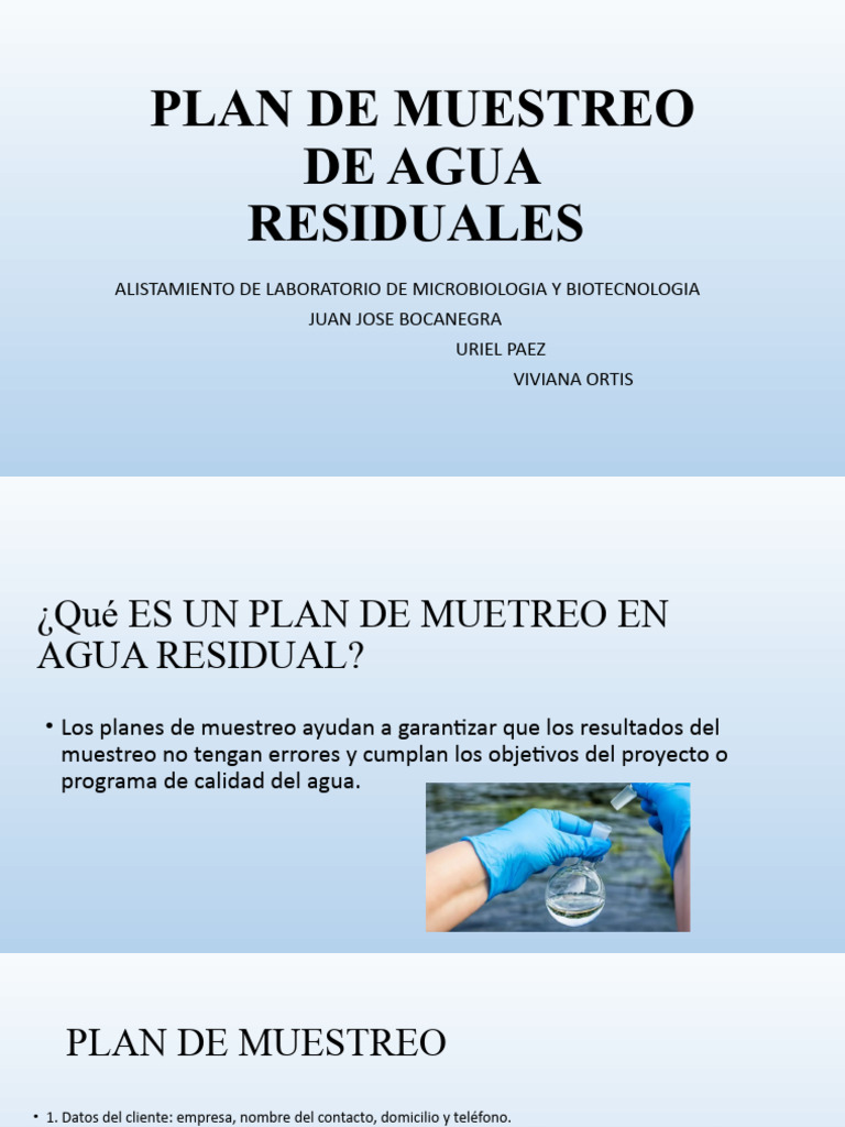 Plan de Muestreo de Agua | PDF