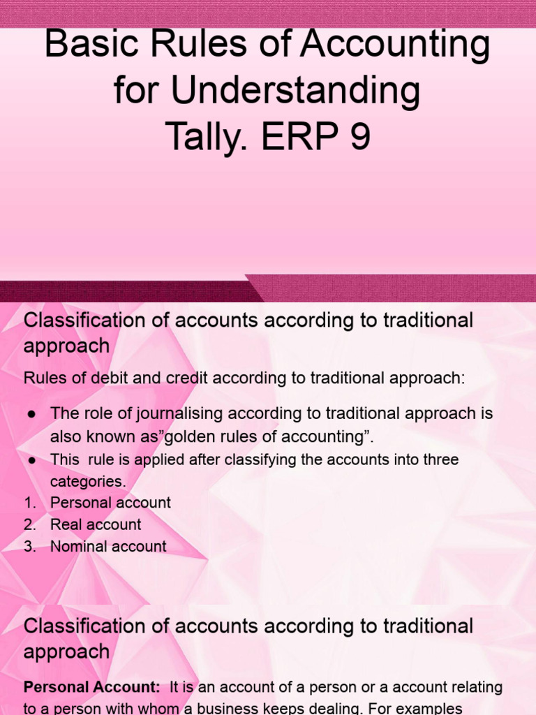 basic rules for accounts | Download Free PDF | Debits And Credits ...