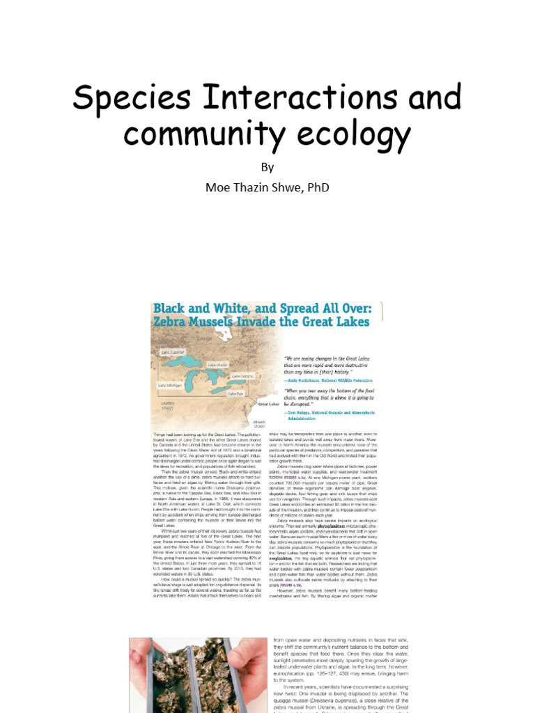 4species Interactions and Community Ecology | PDF | Disturbance ...