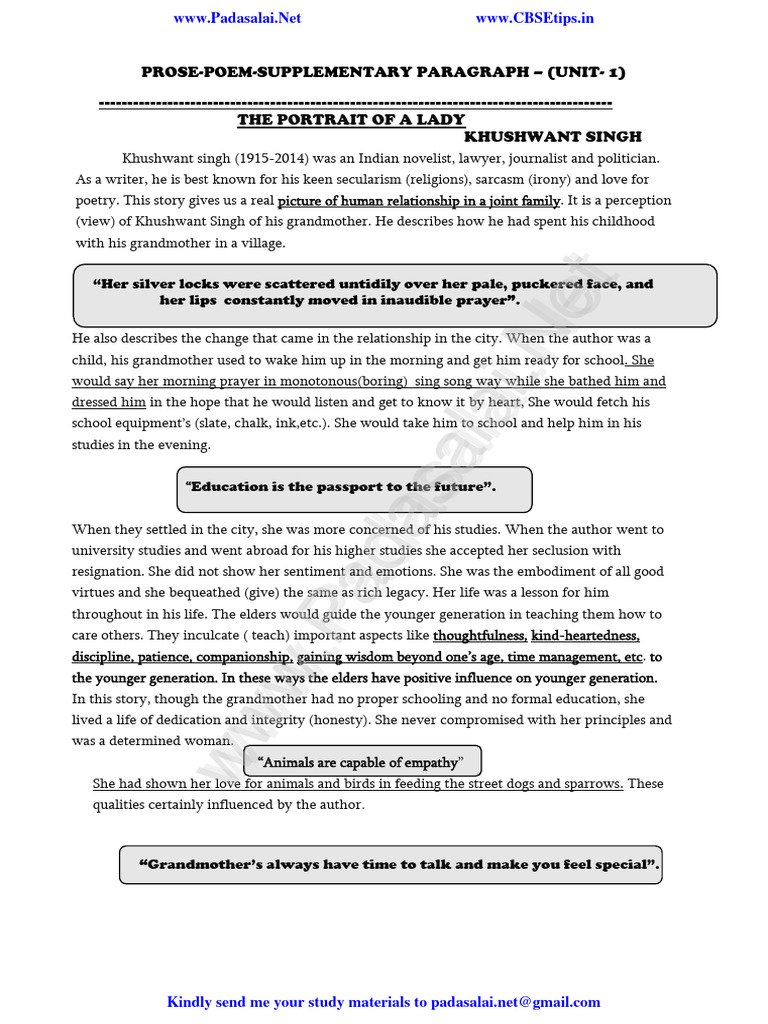 11th English Unit 1 Study Materials English Medium PDF Download ...
