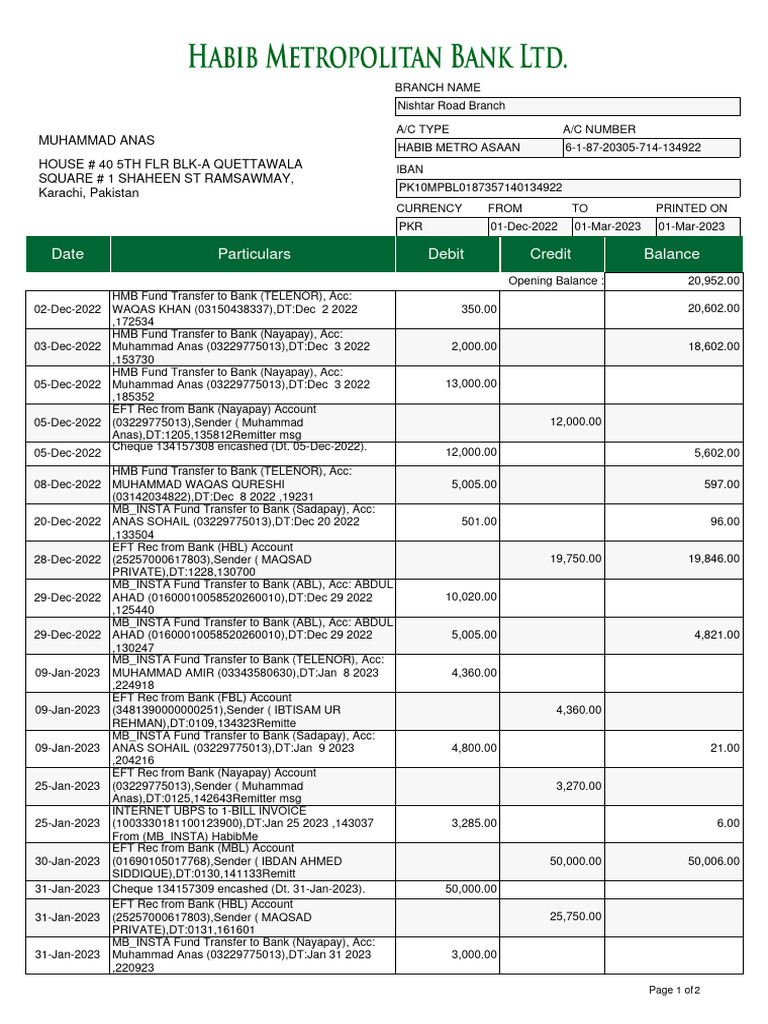 Estatement 287946 | PDF | Banks | Financial Services