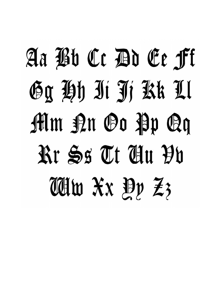 Printablee.com Printable Old English Letters Alphabet 366108.Jpg | PDF