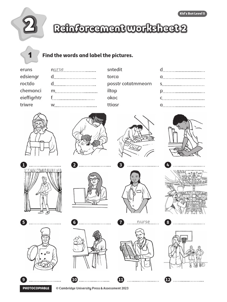 KBNGESS KidsBox Level5 Unit2 Reinforcement Worksheet 2 | PDF