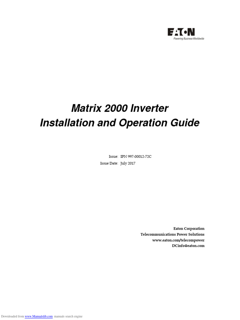 Matrix 2000 | Download Free PDF | Ac Power Plugs And Sockets | Power ...