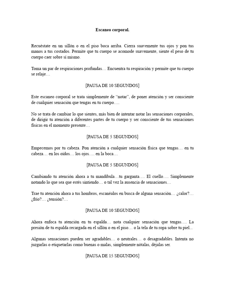 Escaneo Corporal | PDF