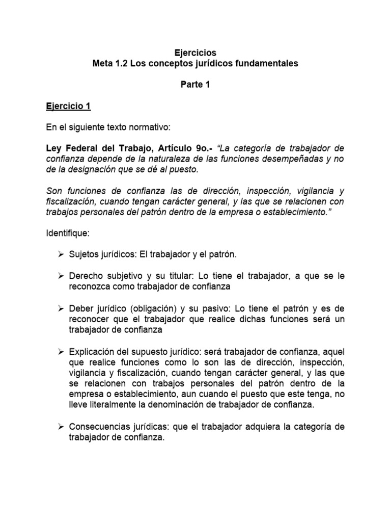 Ejercicios Meta 1.2 | PDF | Posesión (Ley) | Homicidio