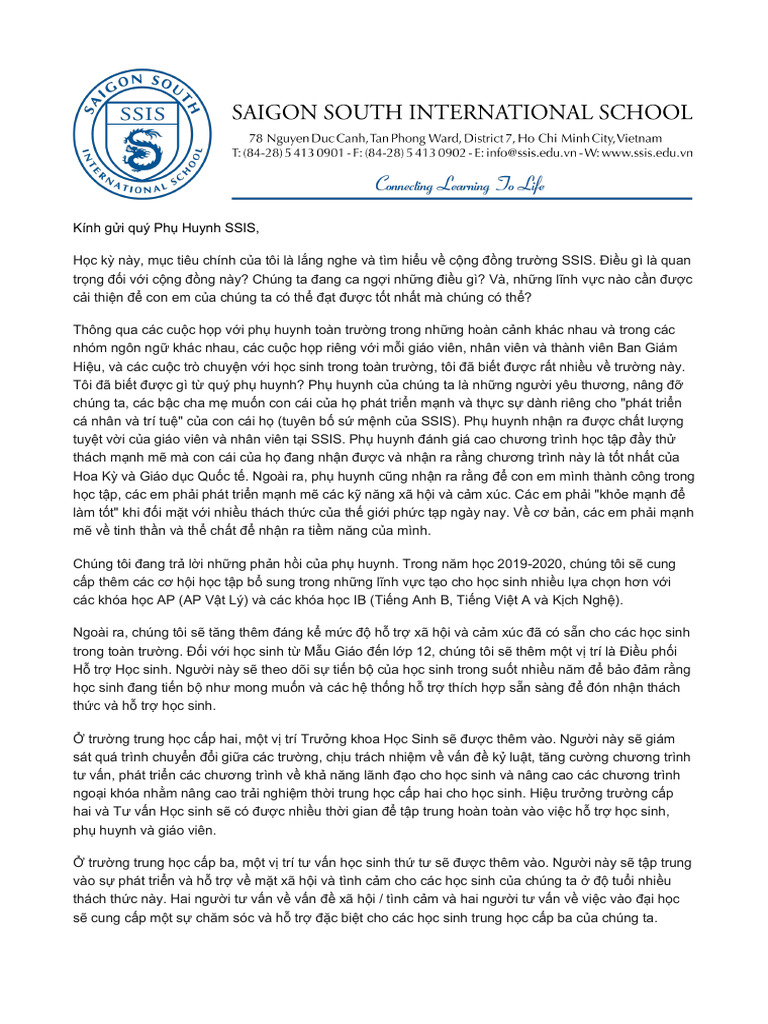 Improvements To Support Our Students Academic and Personal Growth VN | PDF