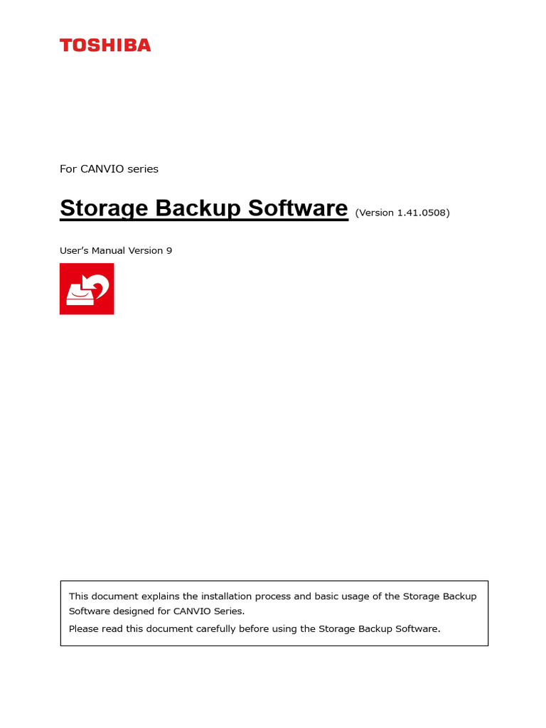 StorageBackupSoftwareManual ALL | PDF | Installation (Computer Programs ...