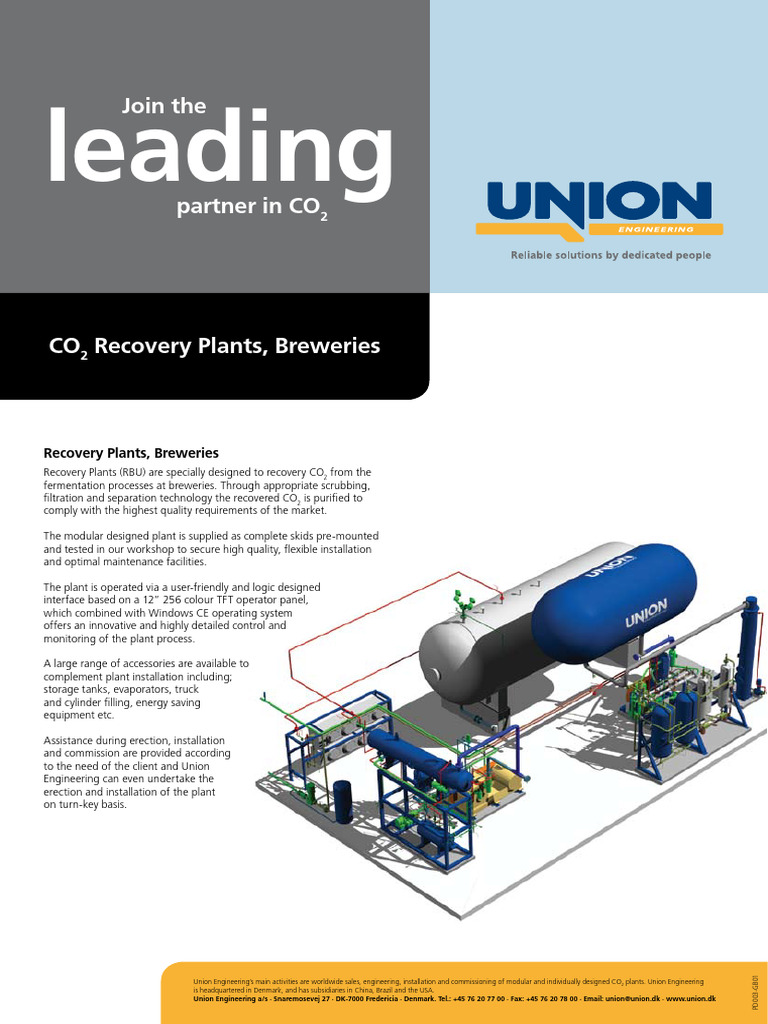 Union Engineering CO2 Recovery RBU Plants | PDF | Carbon Dioxide ...
