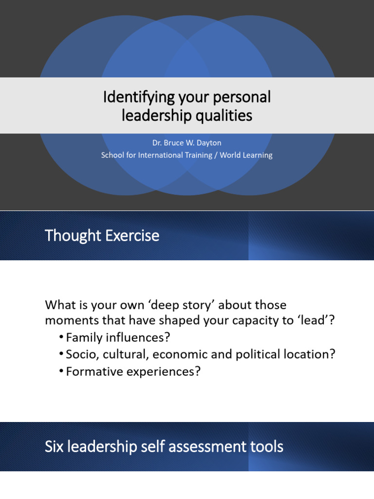 Personal Leadership Qualities Assessment | PDF | Leadership | Psychology