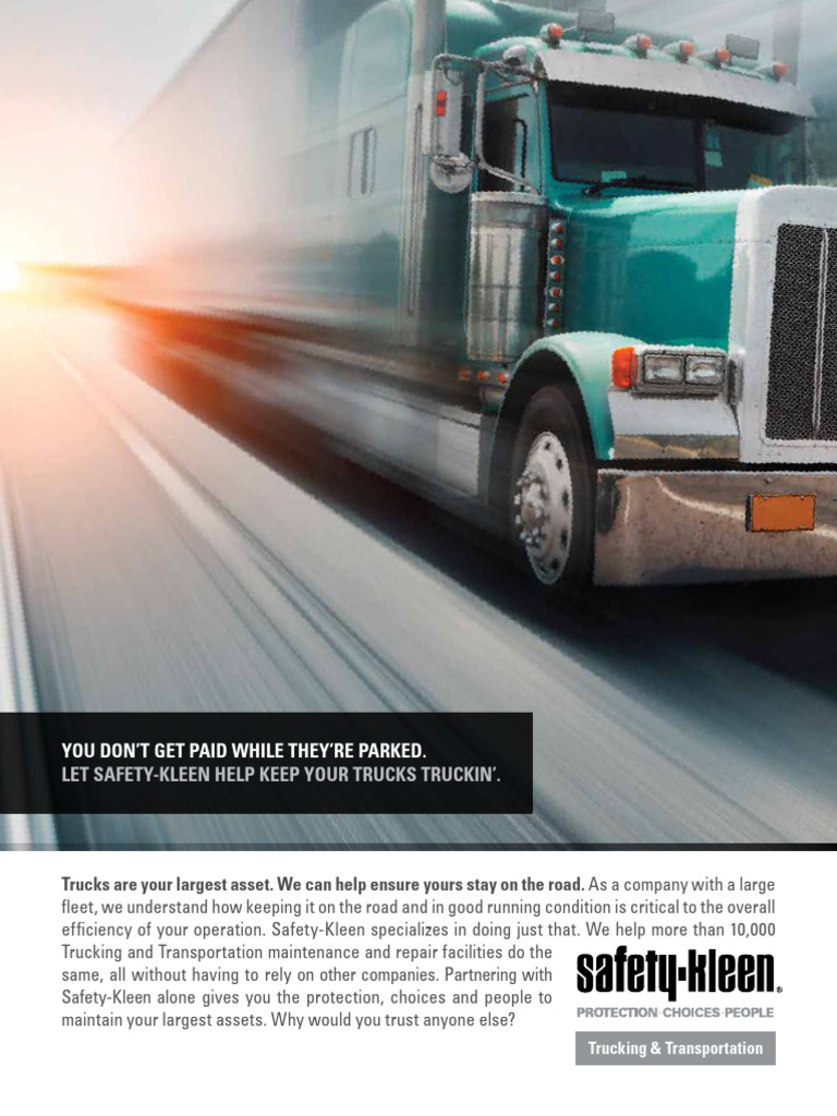Trucking and Trans Brochure | PDF | Motor Oil | Waste