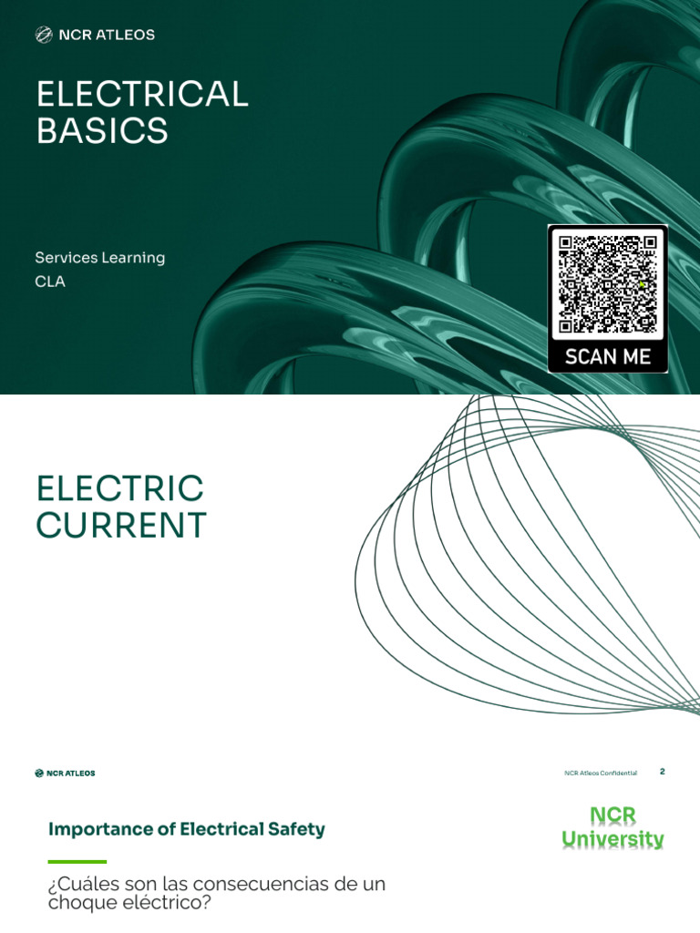 CPG-Eléctrica Básica NCR Atleos | PDF | Corriente eléctrica | Resistencia Eléctrica y Conductancia
