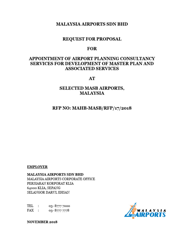 0-Full Set Document MASB Master Plan Rev1 | PDF | Request For Proposal ...