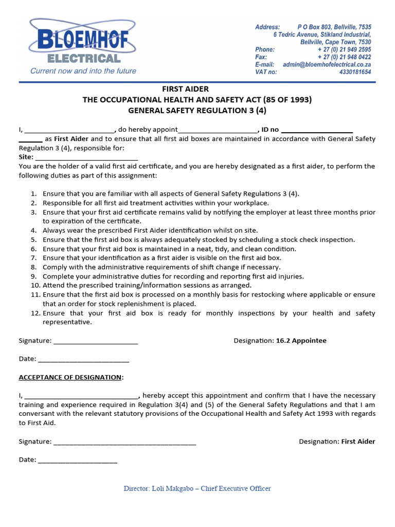 First Aider | PDF | First Aid | Occupational Safety And Health