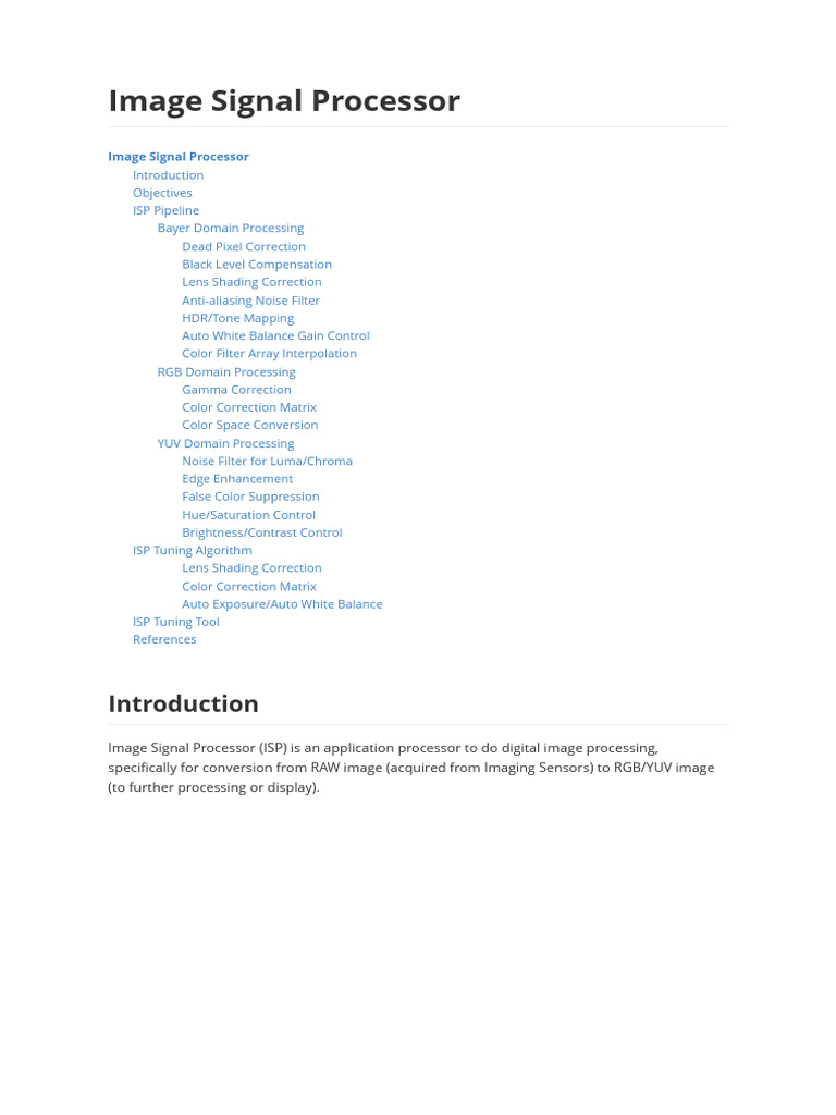 Image Signal Processor | PDF | Rgb Color Model | Hue