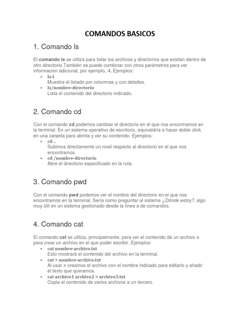 6-COMANDOS BASICOS | PDF | Archivo de computadora | Interfaz de línea ... 6-COMANDOS BASICOS | PDF | Archivo de computadora | Interfaz de línea ...
