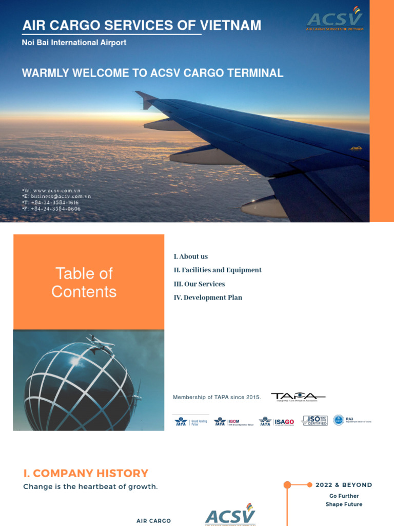 Presentation ACSV 2022 | PDF | Cargo | Civil Aviation