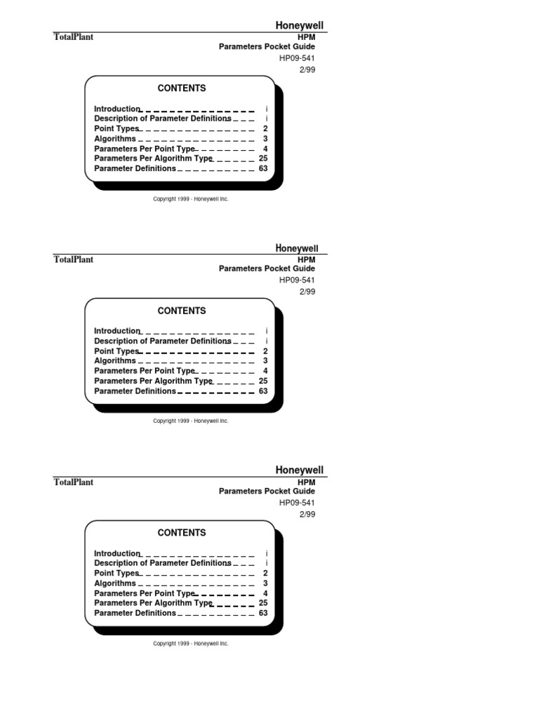 Honeywell HPM Parameters Guide | PDF | Parameter (Computer Programming ...