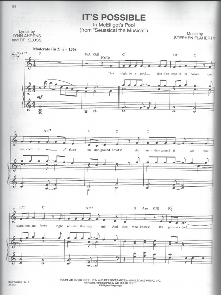 It's Possible - Seussical Sheet Music | PDF