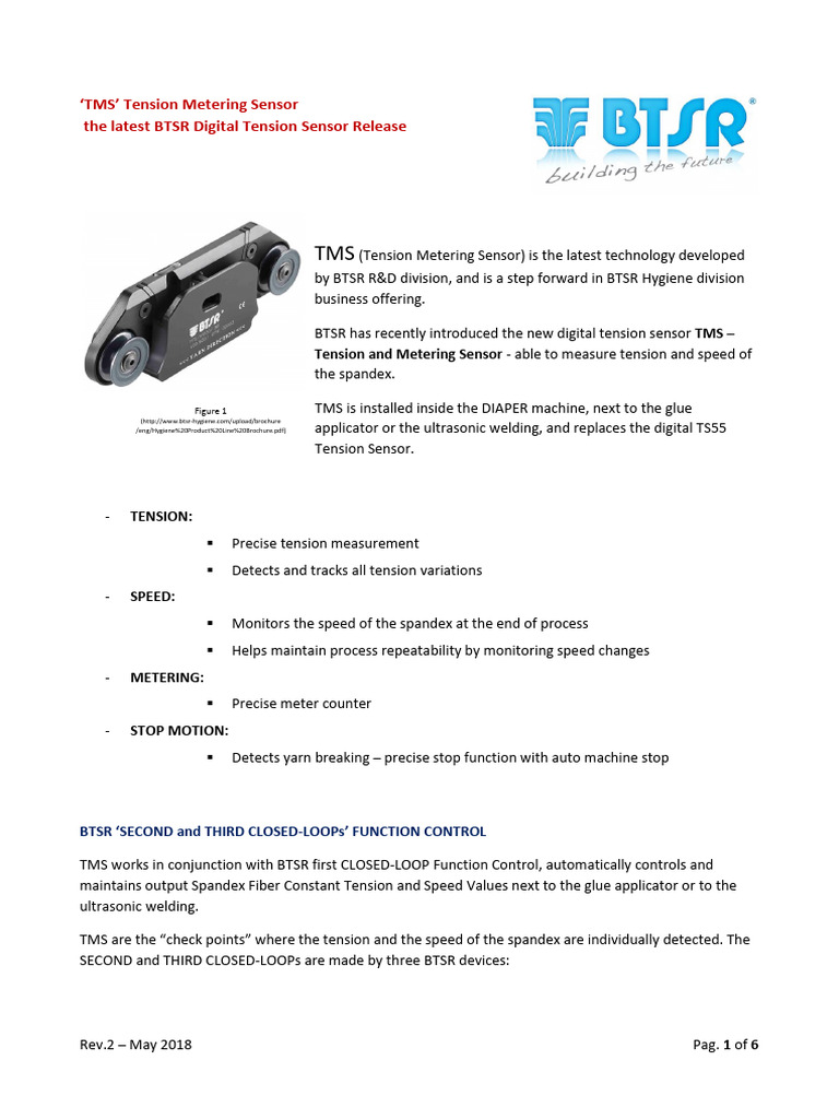 TMS Tension Metering Sensor Overview | PDF | Sensor | Optical Fiber
