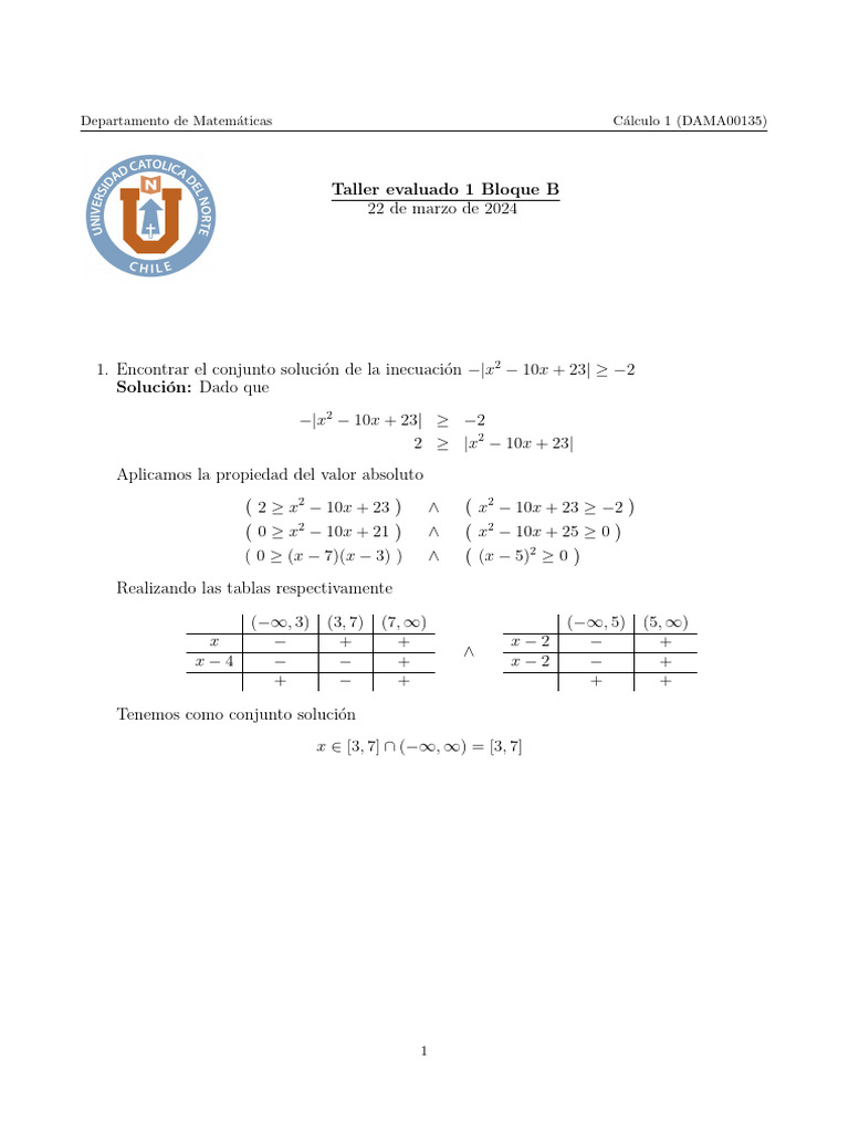Pauta Taller 1 Bloque B | PDF | Triángulo | Matemáticas
