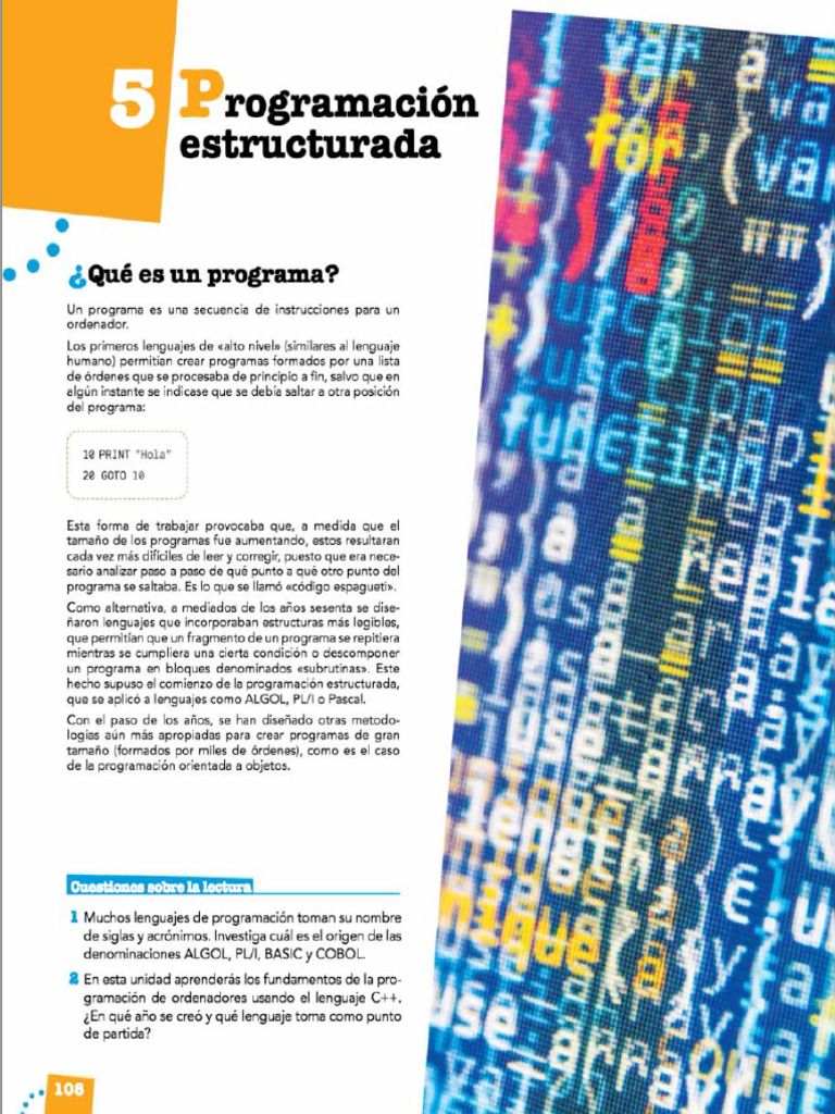 T5 - Programación Estructurada | PDF