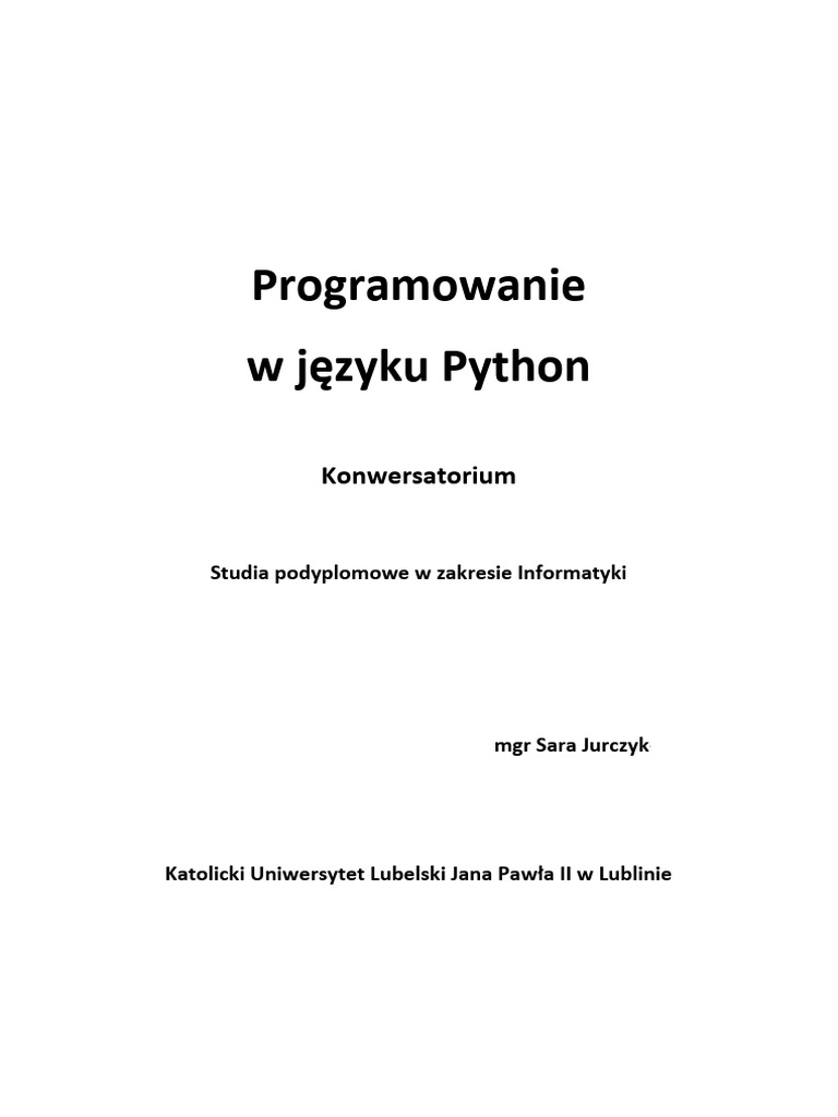 PWJP Konwersatorium 02 Petle | PDF