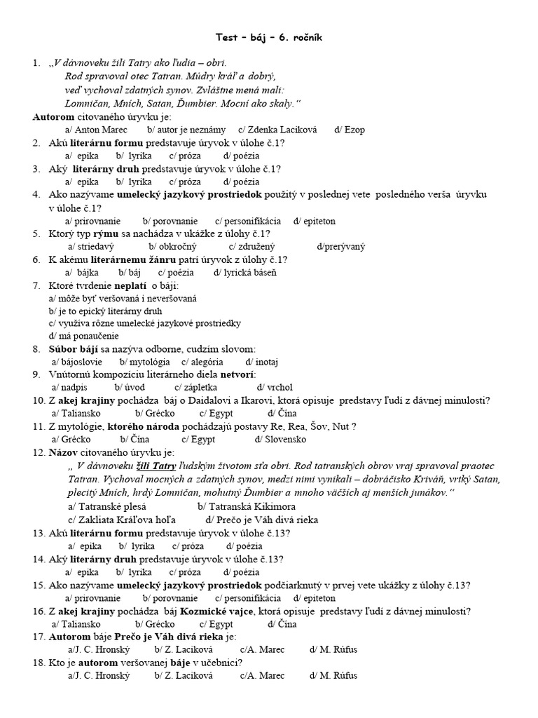 Báje Test | PDF