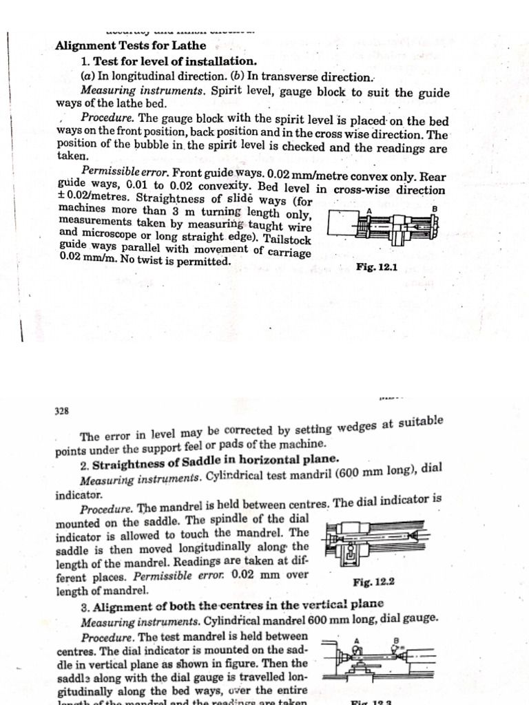 Alignment Tests (Unit No-5) I&M | PDF