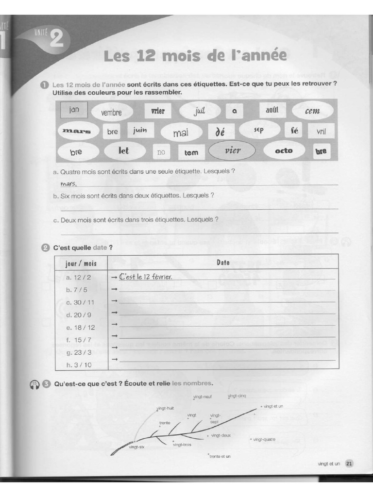 Cahier Unité 2 | PDF