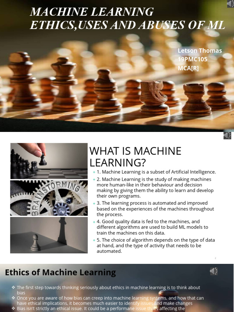 Ethics, Uses and Abuses of ML | PDF | Machine Learning | Pattern Recognition
