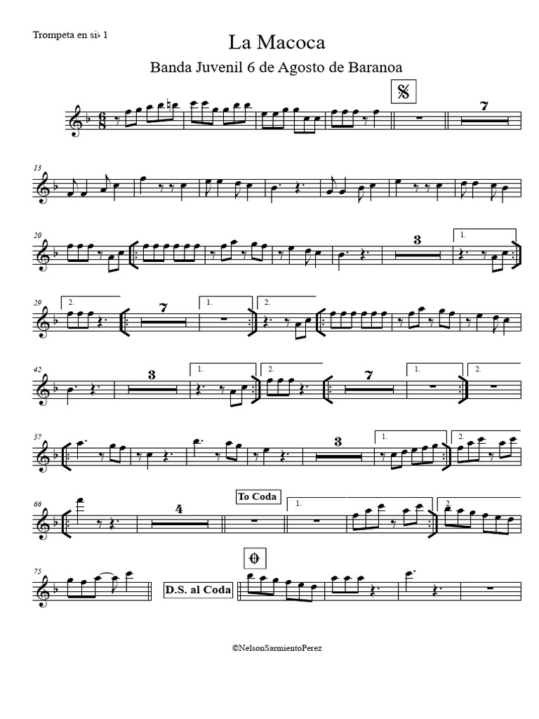 La Macoca - Trompeta 1 | PDF
