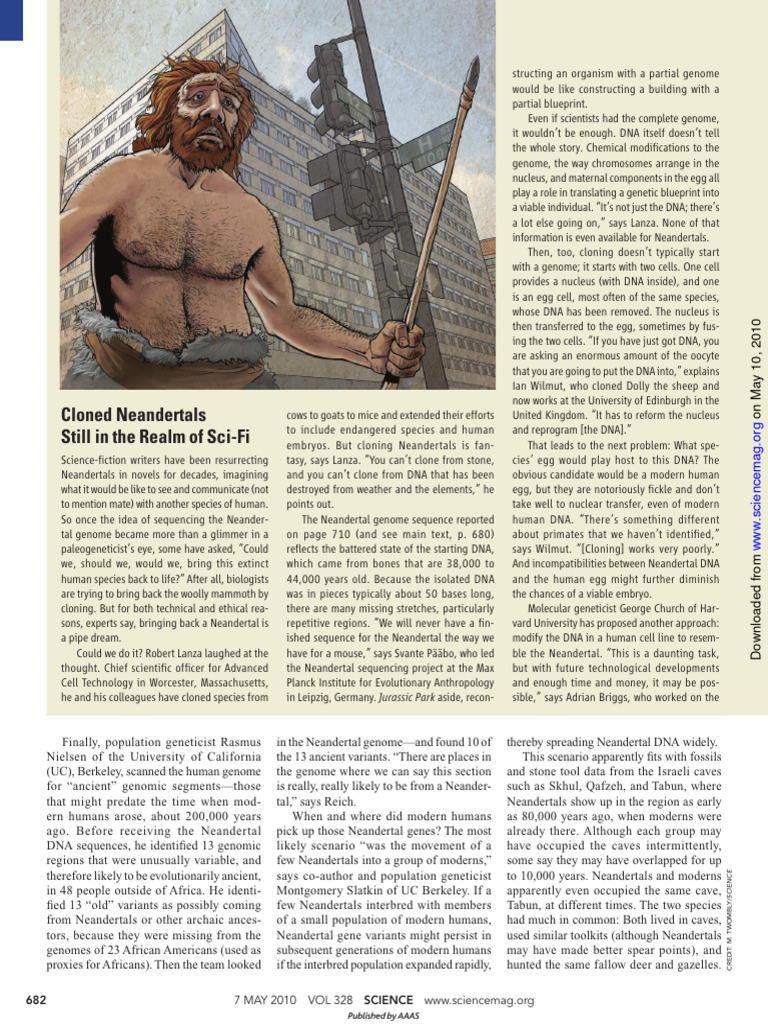 Science 7 May 2010-2 | PDF | Cloning | Neanderthal