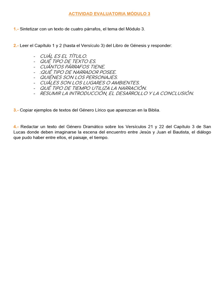 Actividad Modulo 3 | PDF | Clásicos